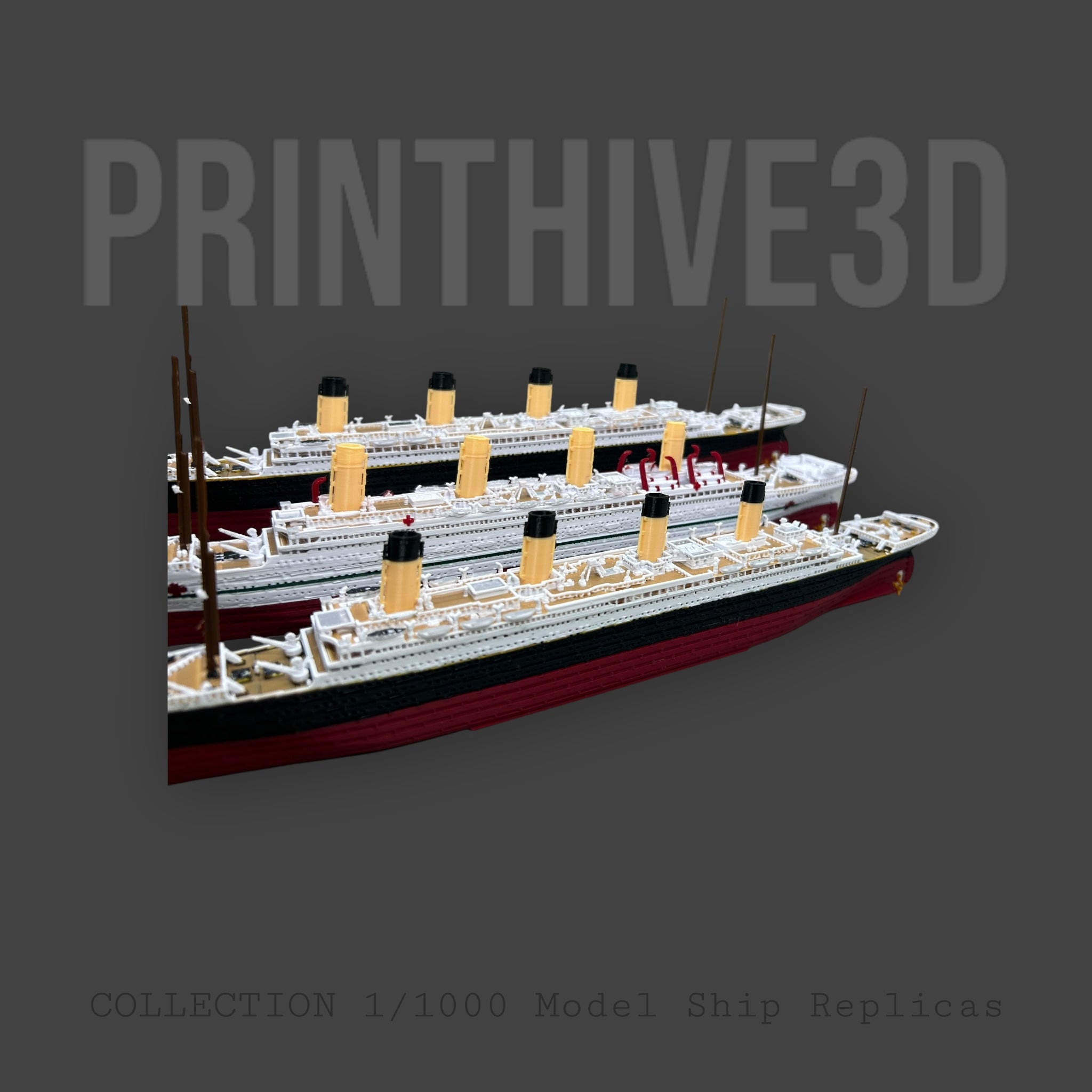3 Ship Bundle RMS Titanic, Britannic, Olympic, Ship Replicas – PrintHive3d
