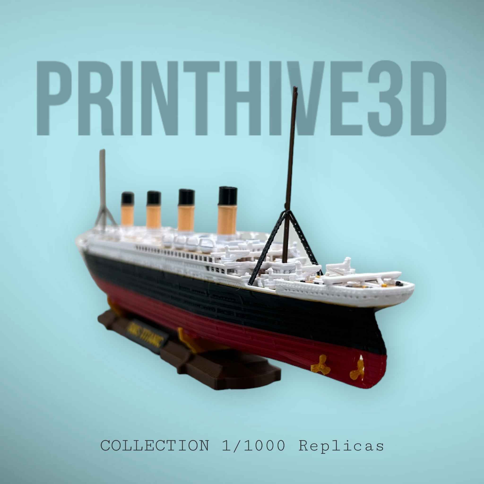 12” RMS Titanic Replica With Iceberg – PrintHive3d