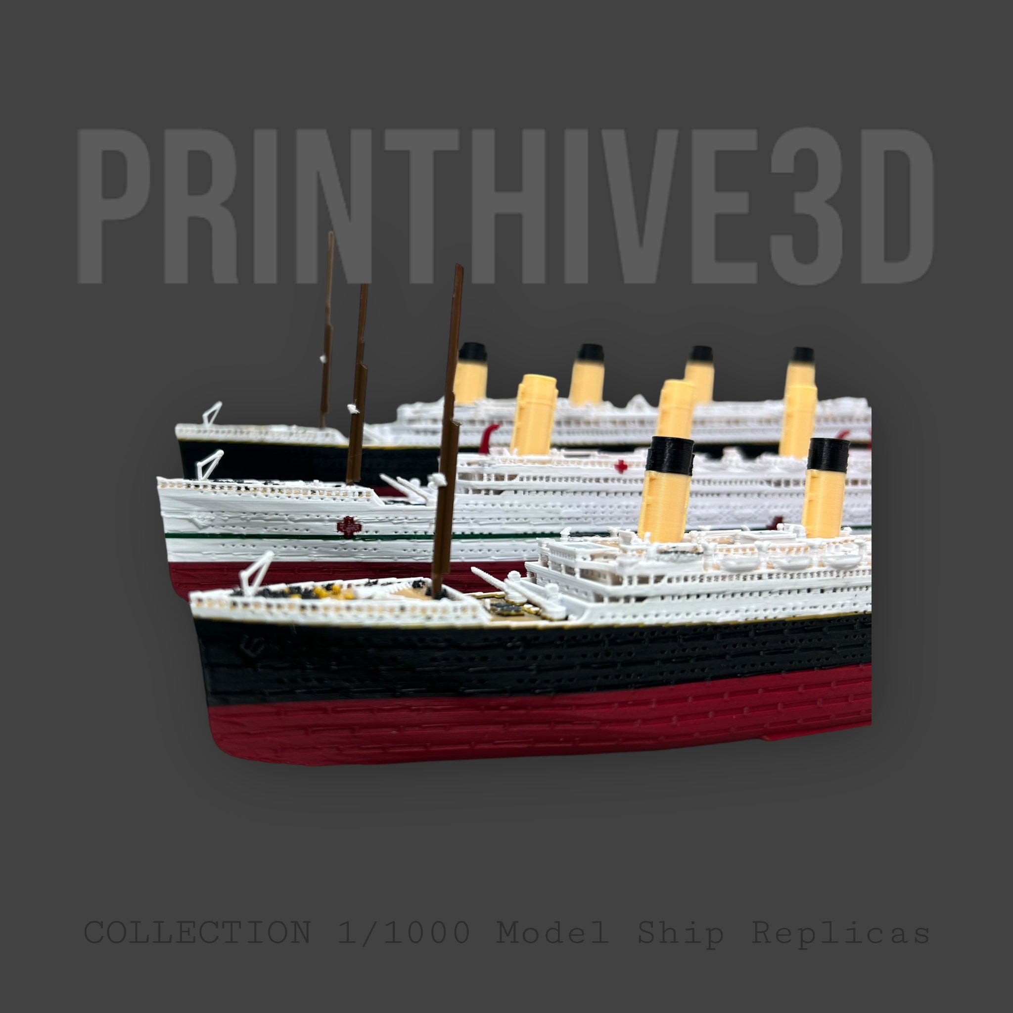 3 Ship Bundle RMS Titanic, Britannic, Olympic, Ship Replicas – PrintHive3d