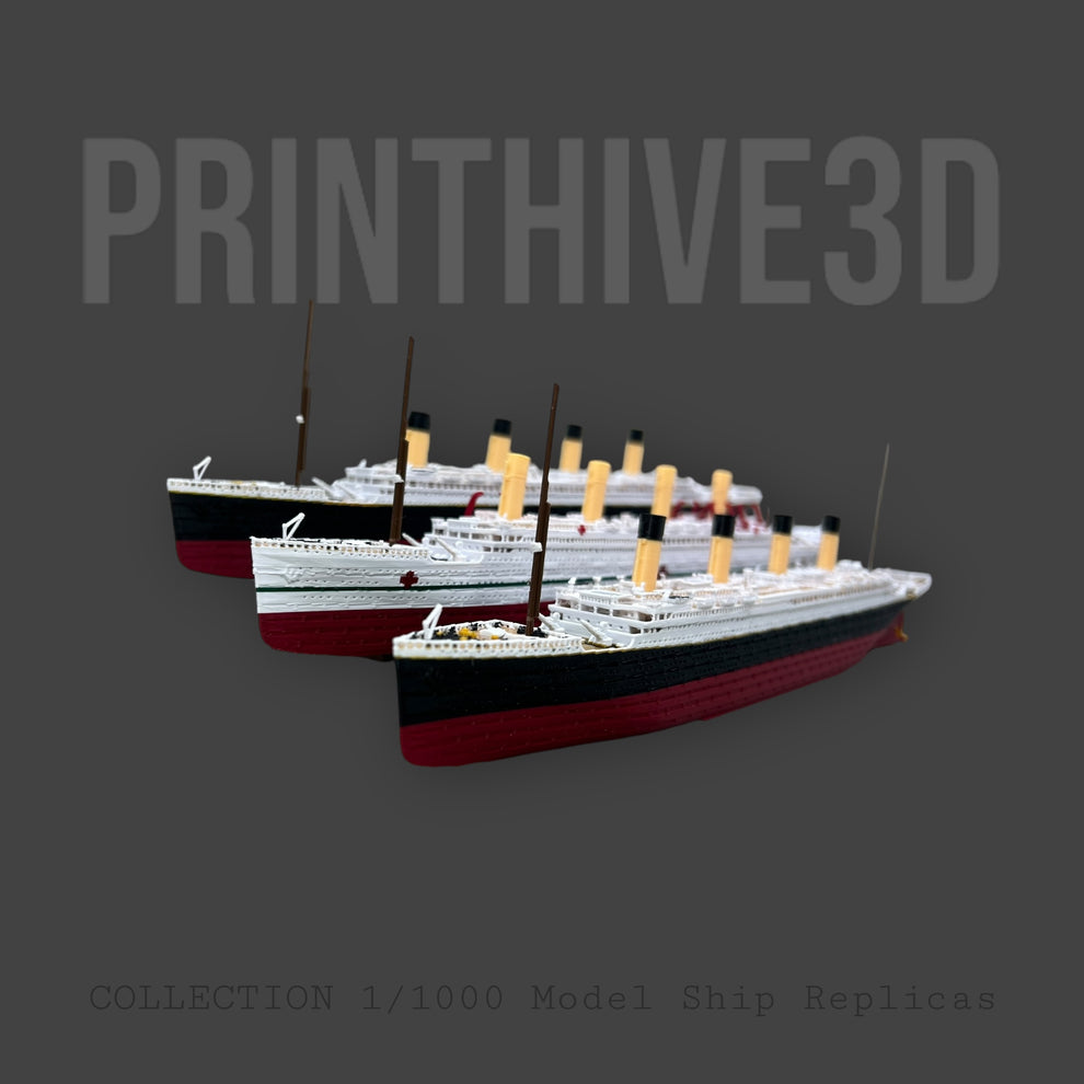 3 Ship Bundle RMS Titanic, Britannic, Olympic, Ship Replicas – PrintHive3d
