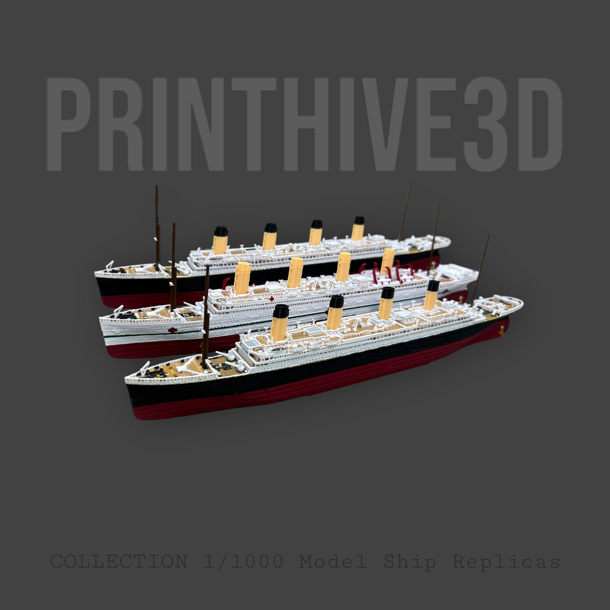 3 Ship Bundle RMS Titanic, Britannic, Olympic, Ship Replicas – PrintHive3d