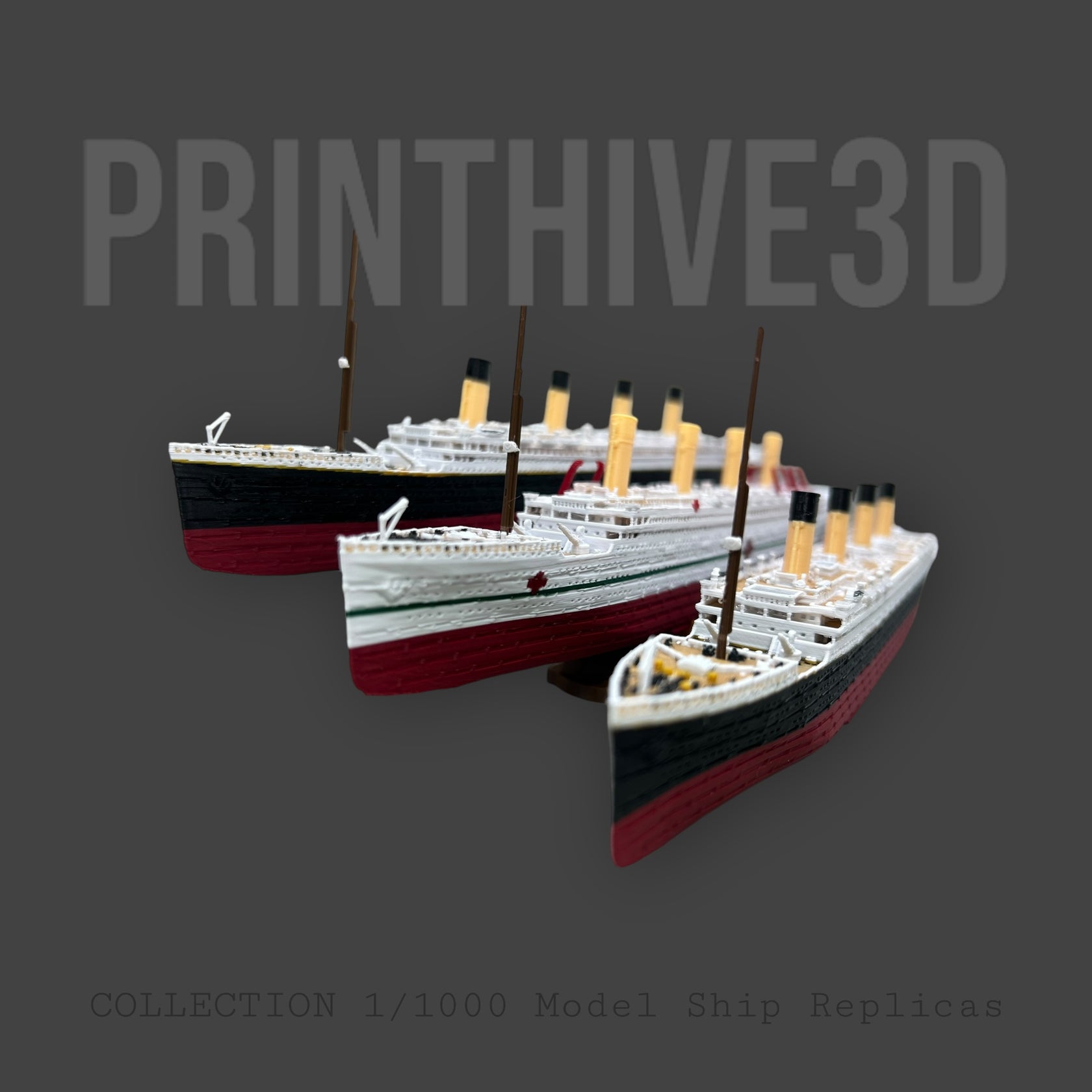 3 Ship Bundle RMS Titanic, Britannic, Olympic, Ship Replicas – PrintHive3d