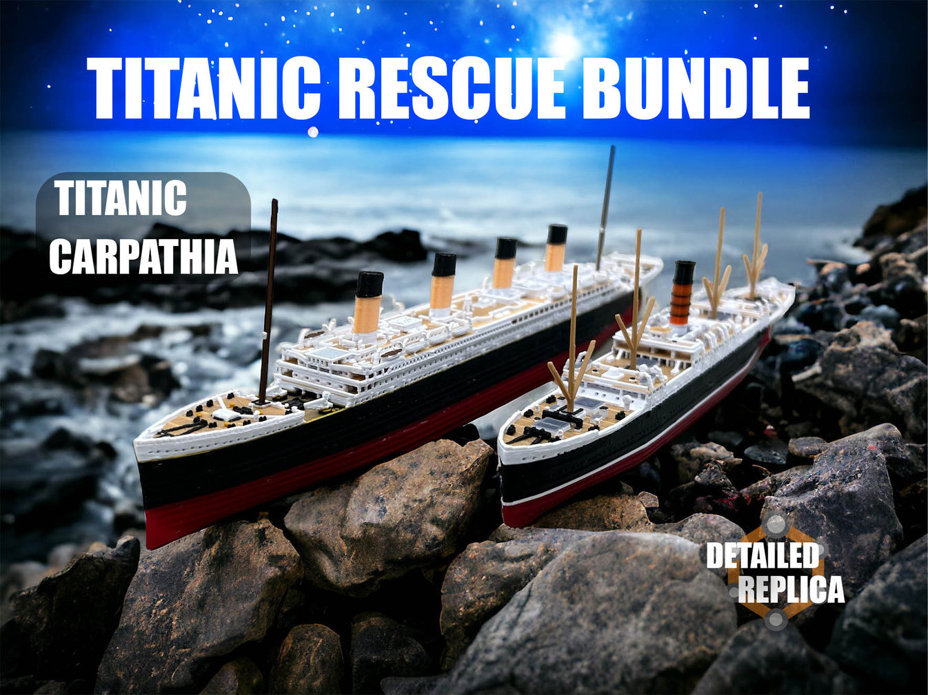 12" RMS Titanic and Carpathia Replica Bundle – PrintHive3d