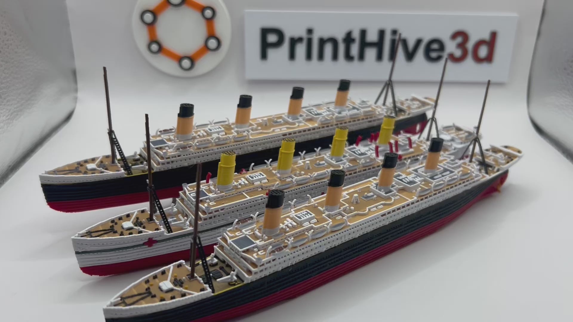 3 Ship Bundle RMS Titanic, Britannic, Olympic, Ship Replicas – PrintHive3d